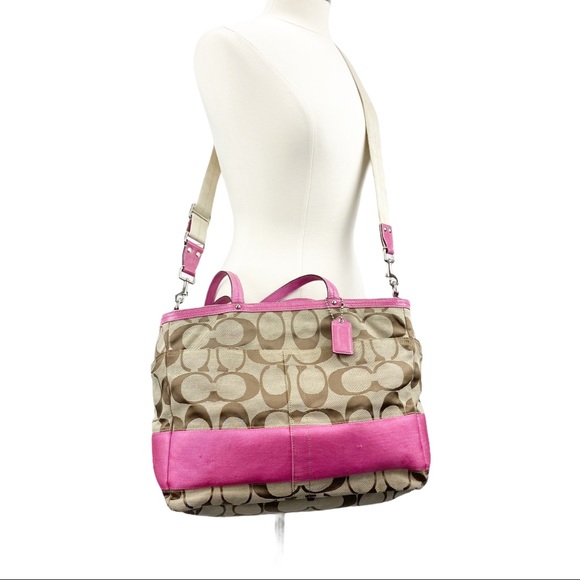 Coach | Bags | Coach Signature Xl Tote Carry On Diaper Bag F383 | Poshmark